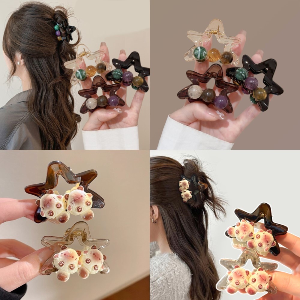 Kẹp Tóc Ngôi Sao Năm Cánh Mèo Lấy Kẹp Nữ Đầu Sau Cá Mập Chuck Tóc Phong ...