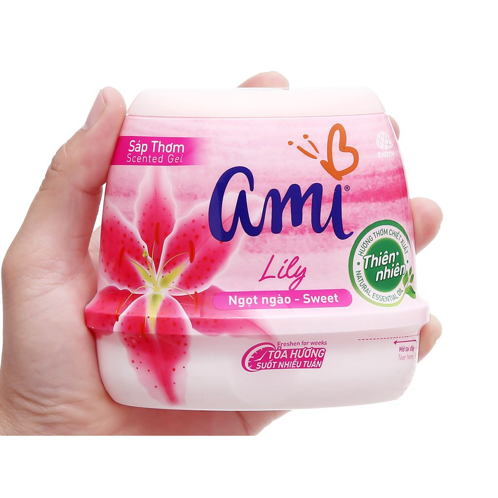Sáp thơm Ami 200g Hương hoa oải hương, Hương ylang nồng nàn, Hương chanh citrus Hương hoa lily ...