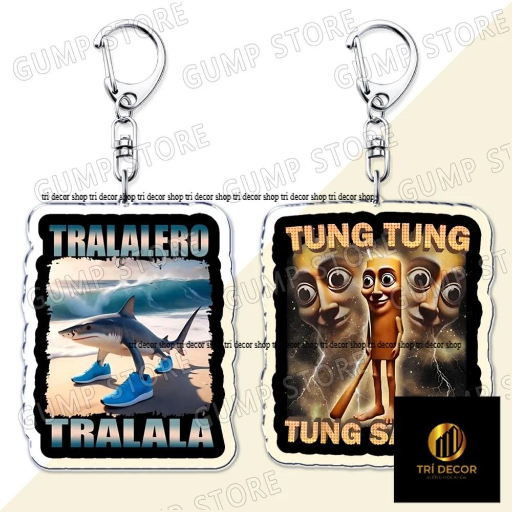Italian Brainrot Animals Meme Keychains for Accessories Tralalero ...
