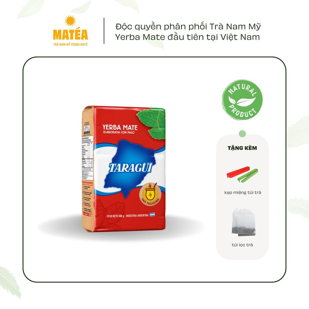 [HCM] Trà Yerba Maté Taragui Tradicional 500g vị Truyền thống Trà Nam ...