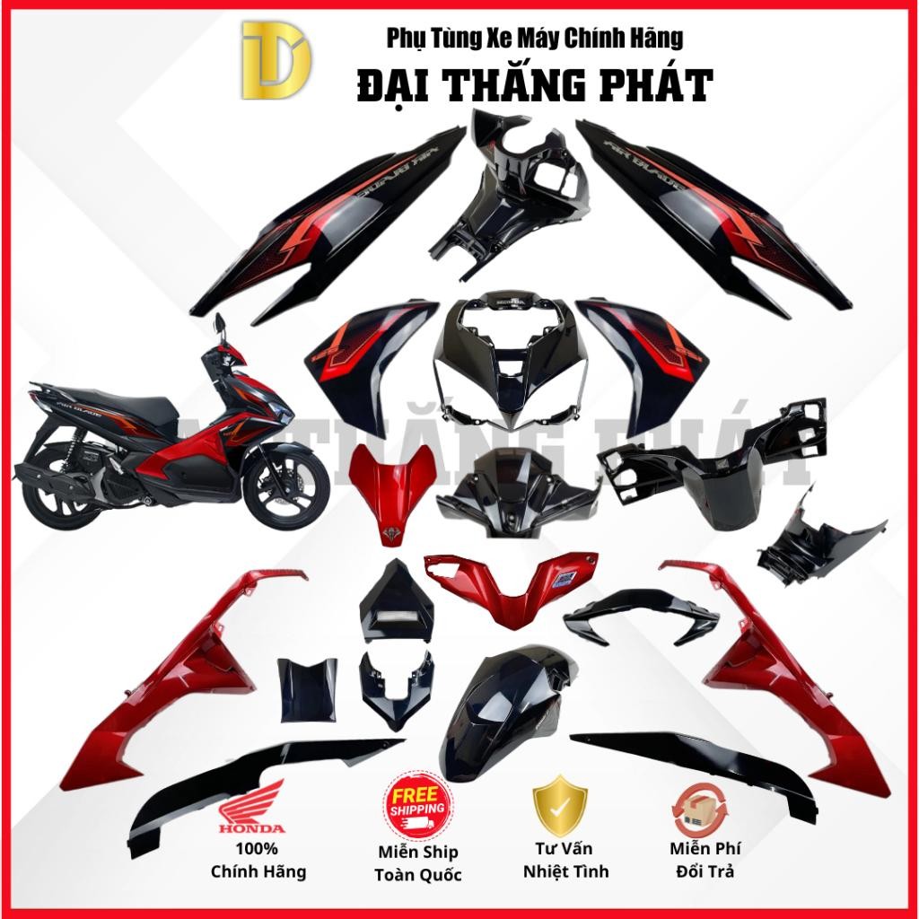 (Có bán lẻ) Dàn áo xe Air Blade 125cc (2017) K66 màu Đỏ Đen R340 chính ...