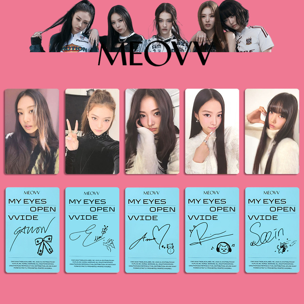 4-5 Chiếc MEOVV MY EYES OPEN VVIDE Mini Album Photocards DROP TOP 3.0 ...