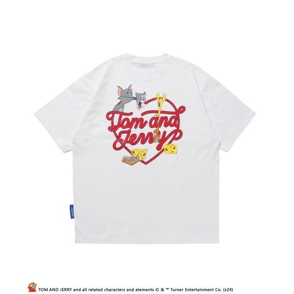 100% Cotton Trái Tim Trái Tim Mèo Và Chuột Tom Jerry Trái Tim In Áo ...