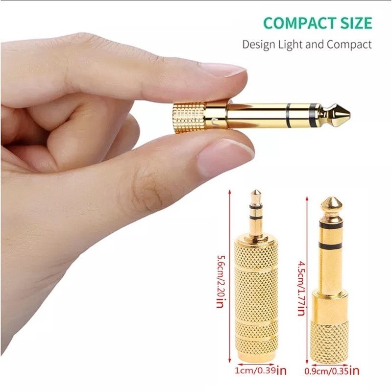 Đầu Jack Chuyển Đổi Âm Thanh Audio 6.35mm / 6.5mm Sang 3.5mm - 3.5mm Sang 6.5mm / 6 li Sang 3.5 ...