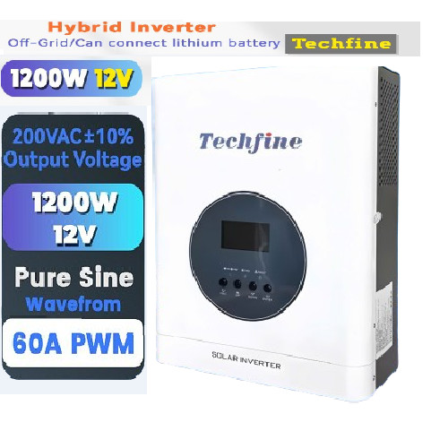 Biến tần Hybrid SOLAR INVERTER Techfine 12v-1200W- 220V- Mẫu mới ...