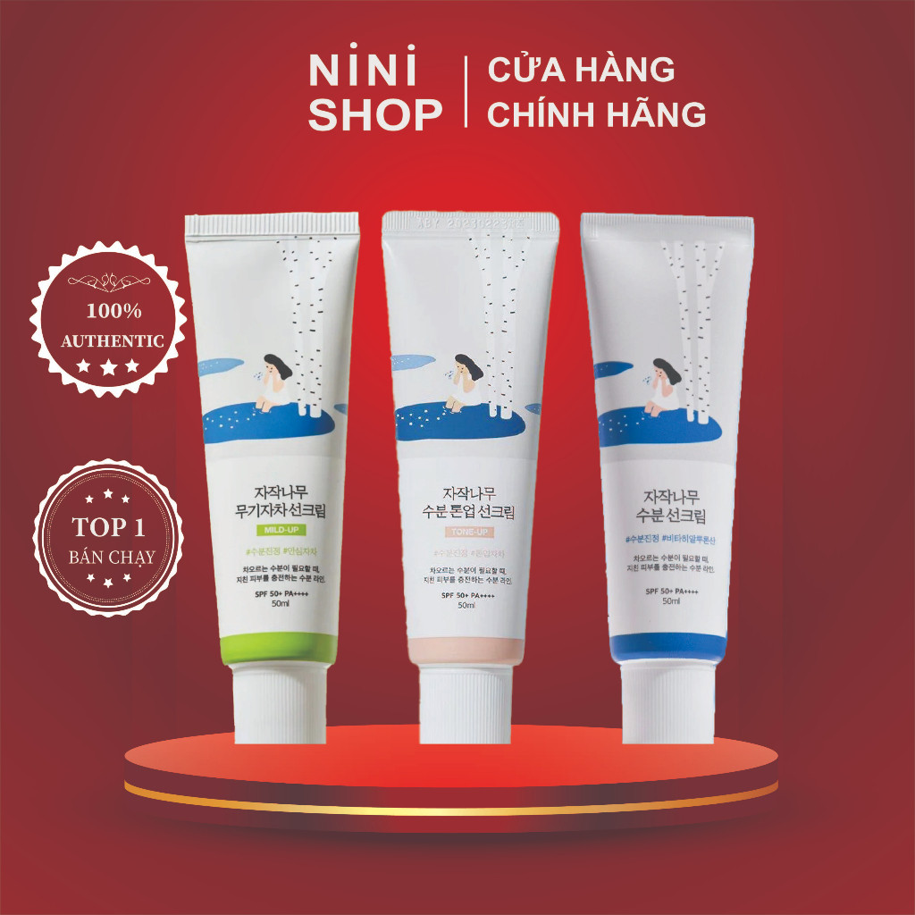 Kem Chống Nắng Dưỡng Ẩm, Làm Sáng, Dịu Da Round Lab Birch Juice Moisturizing, Mild-Up, Tone-Up ...