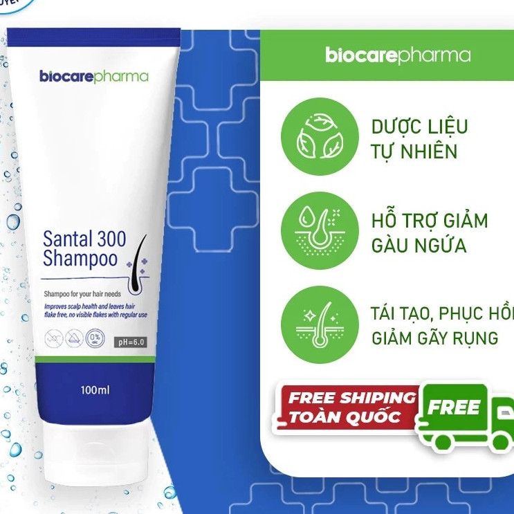 Dầu gội Santal 300 Shampoo Biocare - Hỗ trợ Giảm Gàu, Nấm Ngứa Da Đầu ...