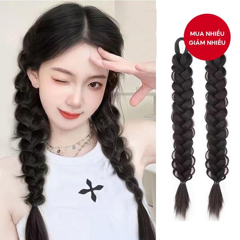 Bím Tóc Giả Đuôi Ngựa Nữ Handmade Bím Tóc Nữ Ngọt Ngào Cô Gái Đuôi Ngựa ...