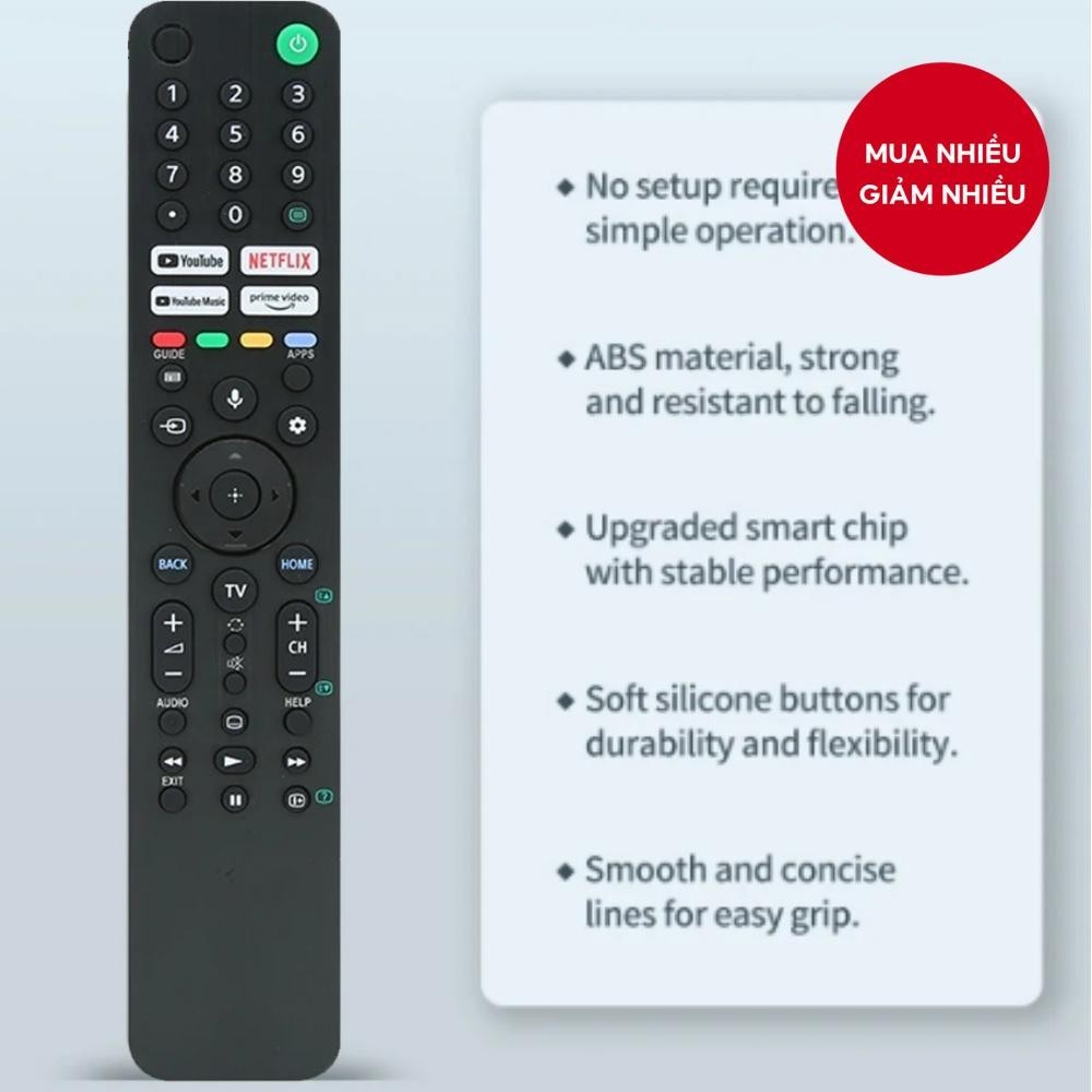 Điều khiển từ xa thay thế RMF-TX520P cho TV LCD Sony Bravia KD-43X80J ...