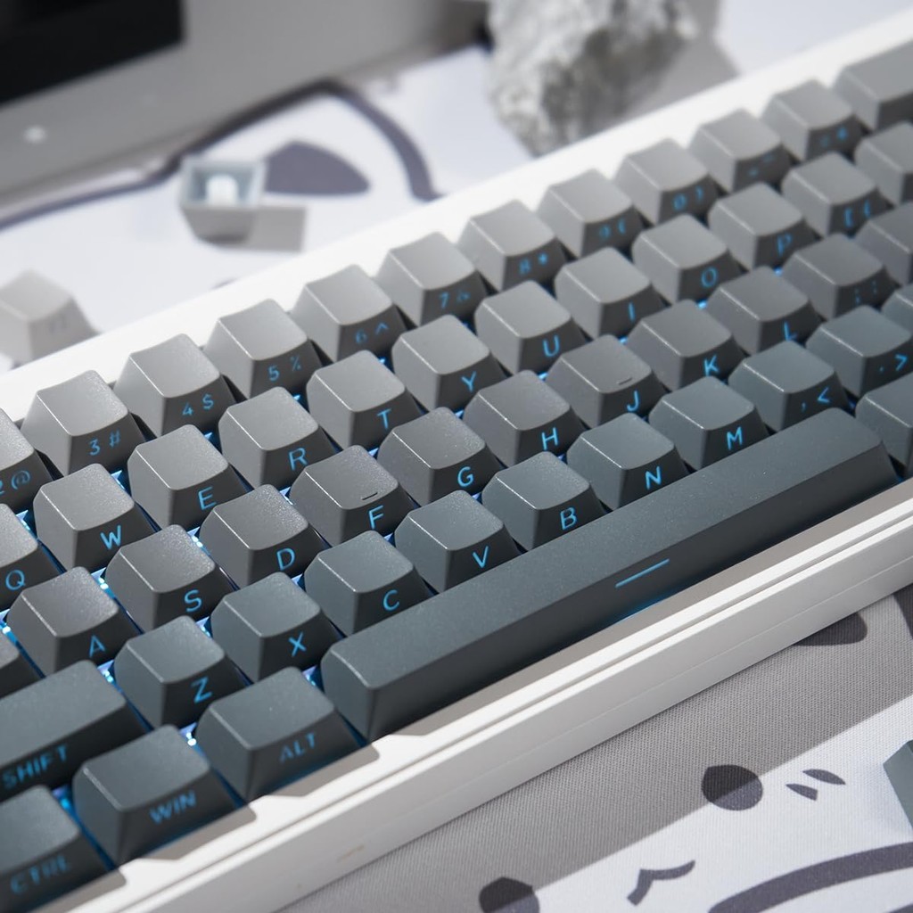 Mintcaps Shine Through Keycaps -133keys PBT Doubleshot keycaps Gradient ...