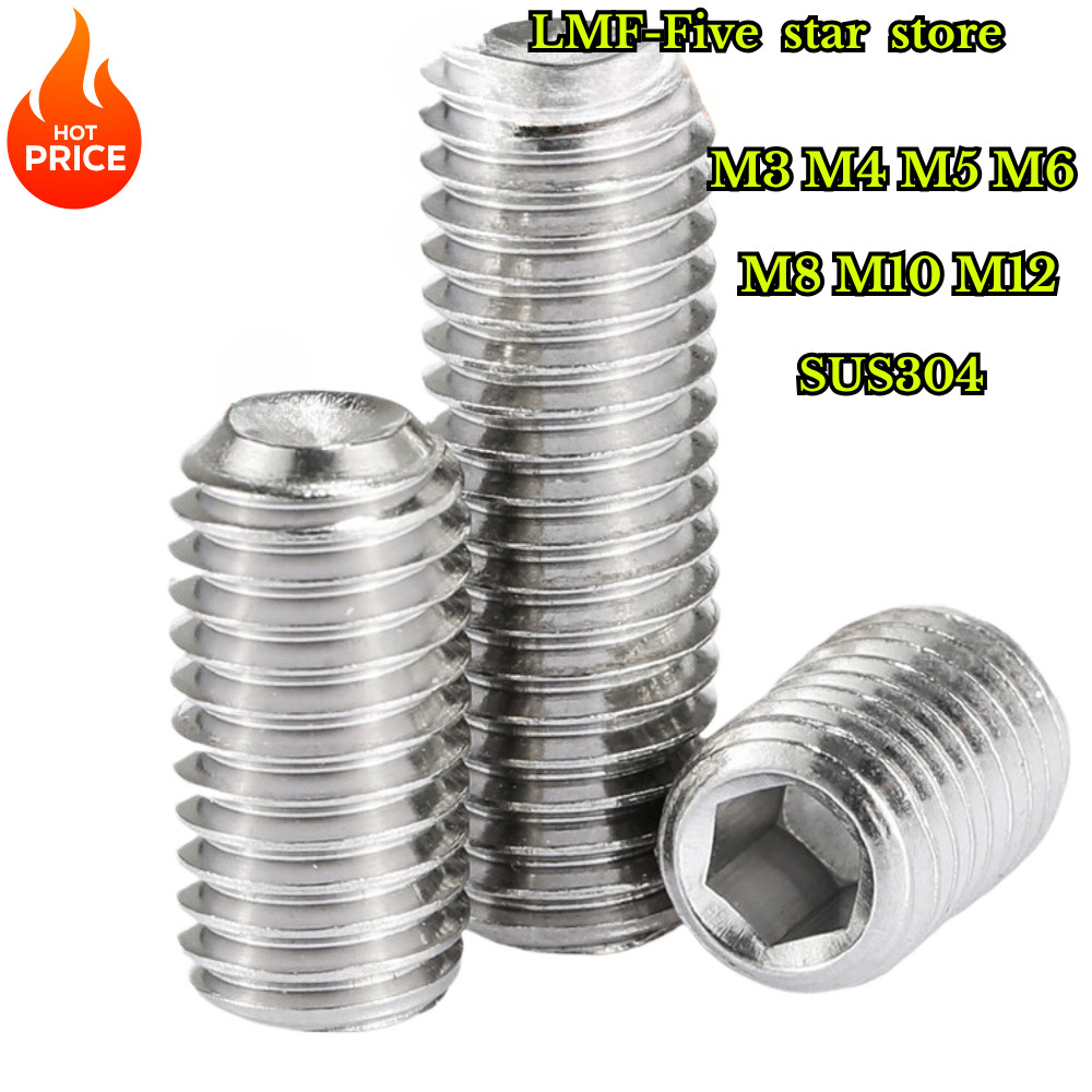 [LMF-8] Thép không gỉ 304 Đầu lõm cố định vít lục giác ổ cắm máy đồng hồ Vít Kimi không đầu (M3 ...