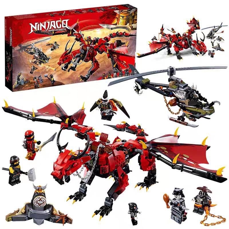 Tương thích với LEGO Flame Shadow Dragon 70653 NINJAGO Khối xây dựng ...