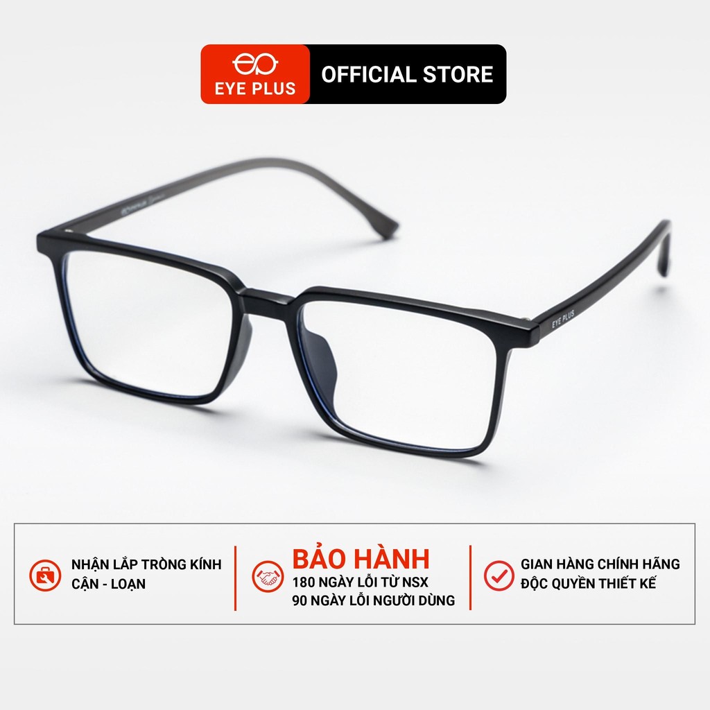 Gọng Kính Cận Nam Nữ Chống Ánh Sáng Xanh Dáng Chữ Nhật 7008 Eye Plus Gọng Kính Nhựa TR90 Mềm Dẻo ...