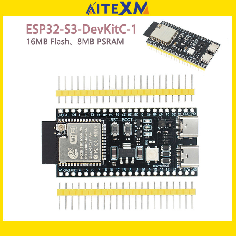Bảng phát triển ESP32-S3 Mô-đun Wifi 2.4G cho Arduino ESP IDF ESP32-S3-WROOM-1 N16R8 44Pin Type ...