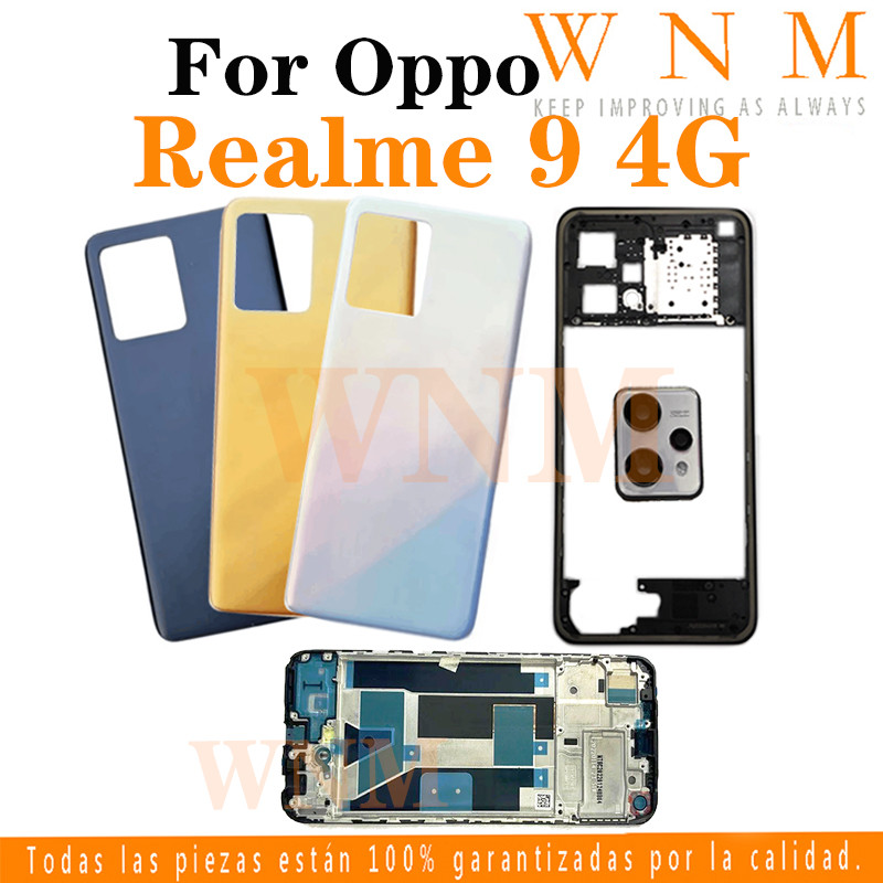Dành Cho Realme 9 4G RMX3521 LCD Khung Trước Viền Lưng Pin + Khung Giữa ...