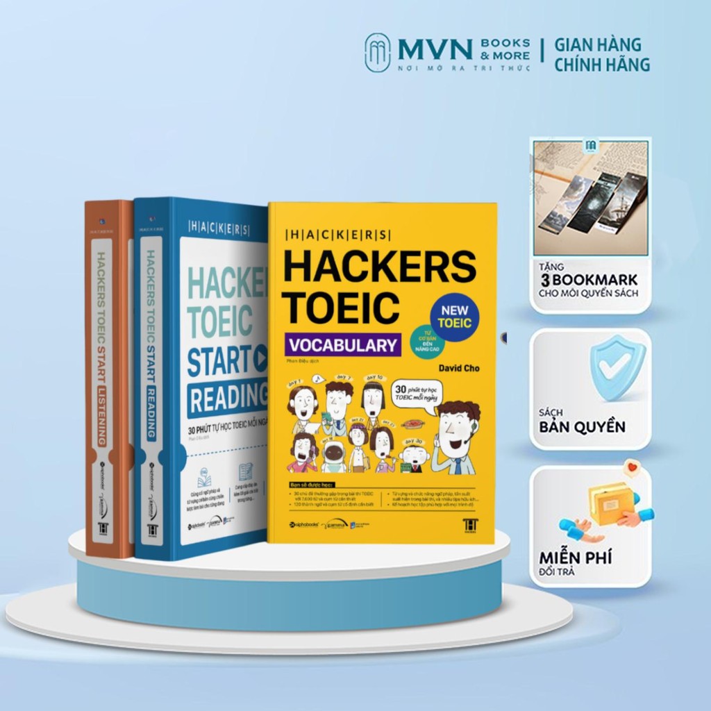 Sách - Combo Hacker TOEIC Vocabulary + Start Reading + Start Listening ( 3 cuốn ) - Mvn Books ...