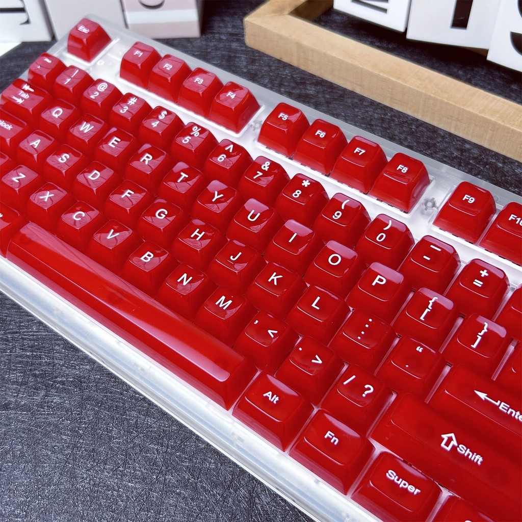 Đá Ngọc Keycap 115 Phím MDA Profile PC Dye Thăng Hoa Mát Hồng Trắng Đỏ ...