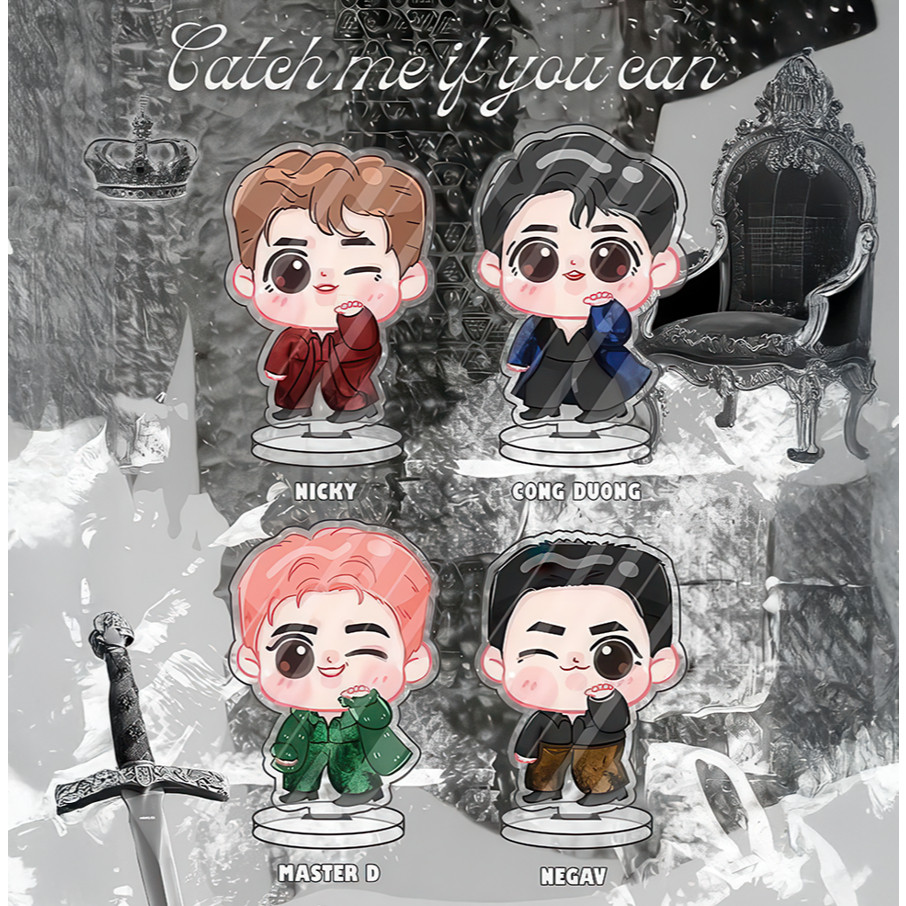 Mô hình standee 3-5CM chibi mini ATSH Anh trai say hi Catch me if you ...
