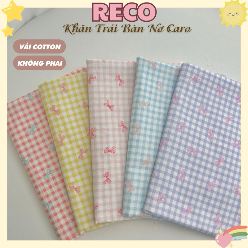 Khăn Trải Bàn Nơ Caro Đủ Màu Vải Cotton Họa Tiết Caro Đủ Màu Thảm Trải ...
