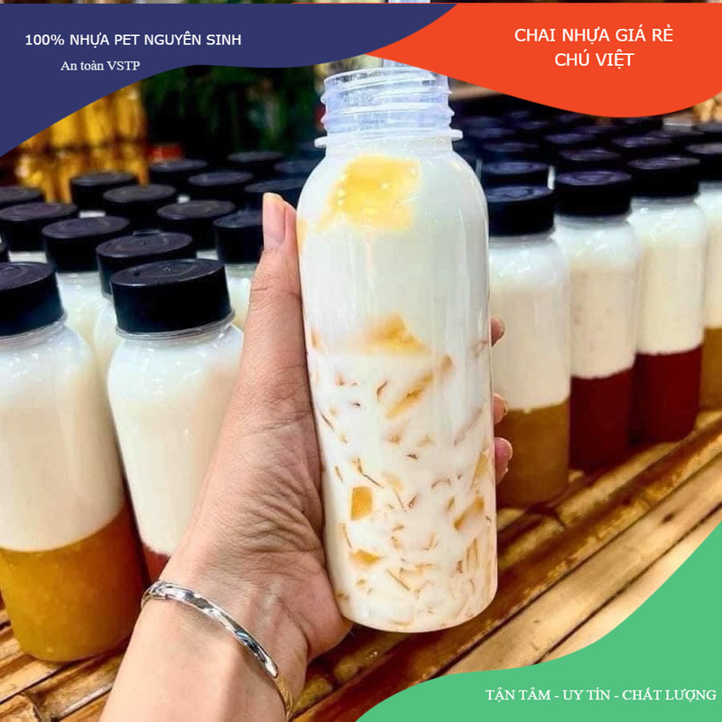 Chai tròn cao cổ rộng 330ml F38 kèm nắp nhôm/nhựa | Shopee Việt Nam