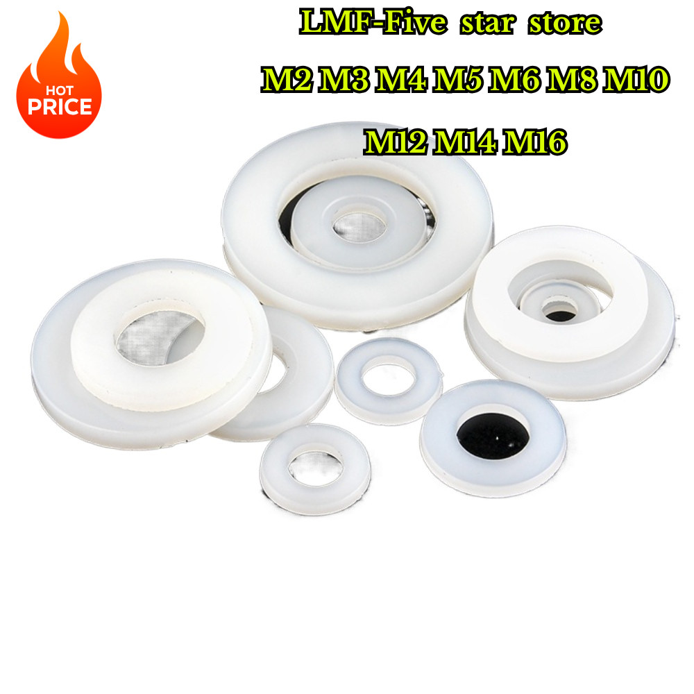 [Lmf-8] Vòng đệm Nylon trắng Vòng đệm phẳng cách nhiệt bằng nhựa / cao su (M2 ~ M24 ~ DQ ...