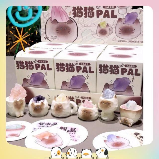Blindbox Meomeo Pal v1 Cat Crystal - Mô hình trưng bày dễ thương làm ...