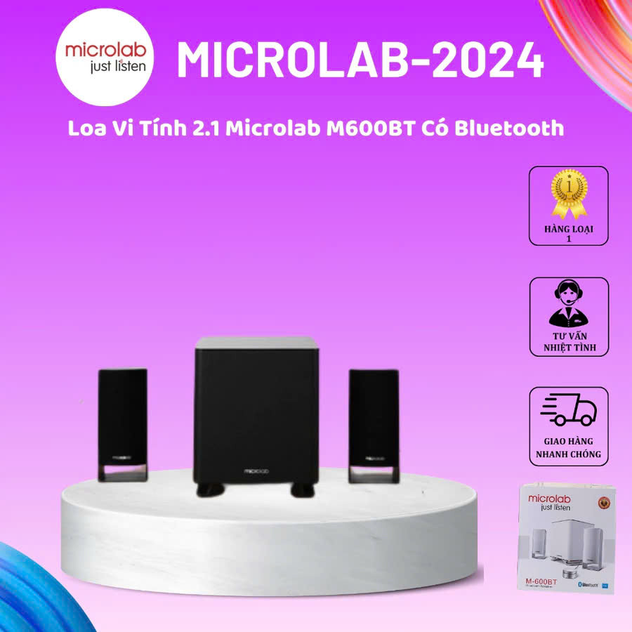 Loa Vi Tính Bluetooth Microlab M600BT 2.1 40W Có Bluetooth, màu đen ...