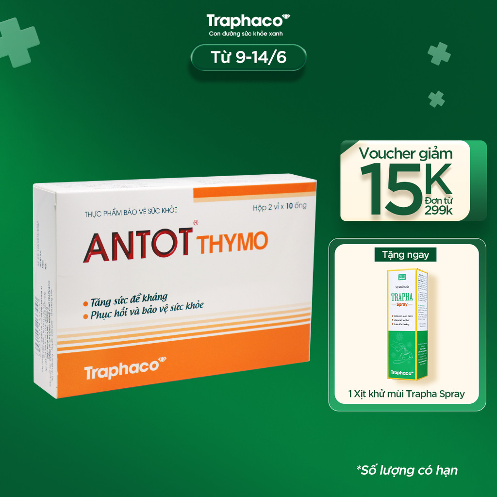 Thực Phẩm Bảo Vệ Sức Khỏe Antot Thymo Traphaco Hỗ Trợ Tăng Sức Đề Kháng ...