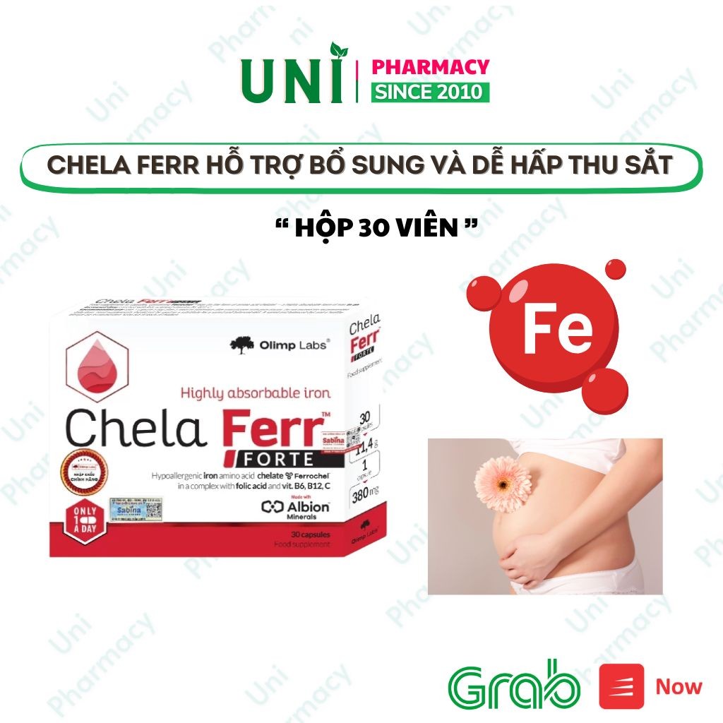 Sắt Chela Ferr® Forte -Thực phẩm bảo vệ sức khoẻ chứa sắt Ferrochel ...
