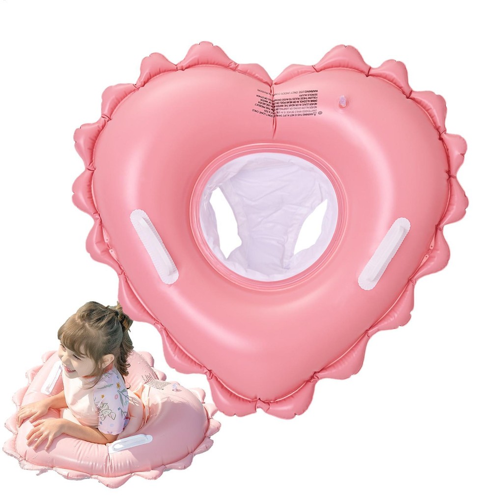 Swim Ring Float For Kids Heart Floaties With Seat And Handle Kids ...