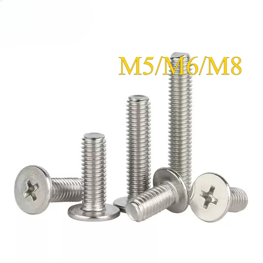 Ốc Vít Đầu Dẹt inox 304 /Ốc vít đầu pake dẹp mỏng phẳng Chuyên Dụng M5 / M6 / M8 (FGH-YL-VN-Y ...