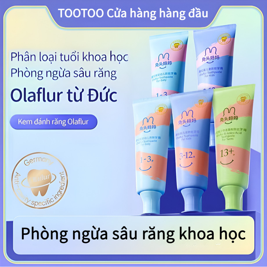Kem Đánh Răng Trẻ Em TooToo Olaflur – Ngừa Sâu Răng, Dâu Tây Tự Nhiên ...