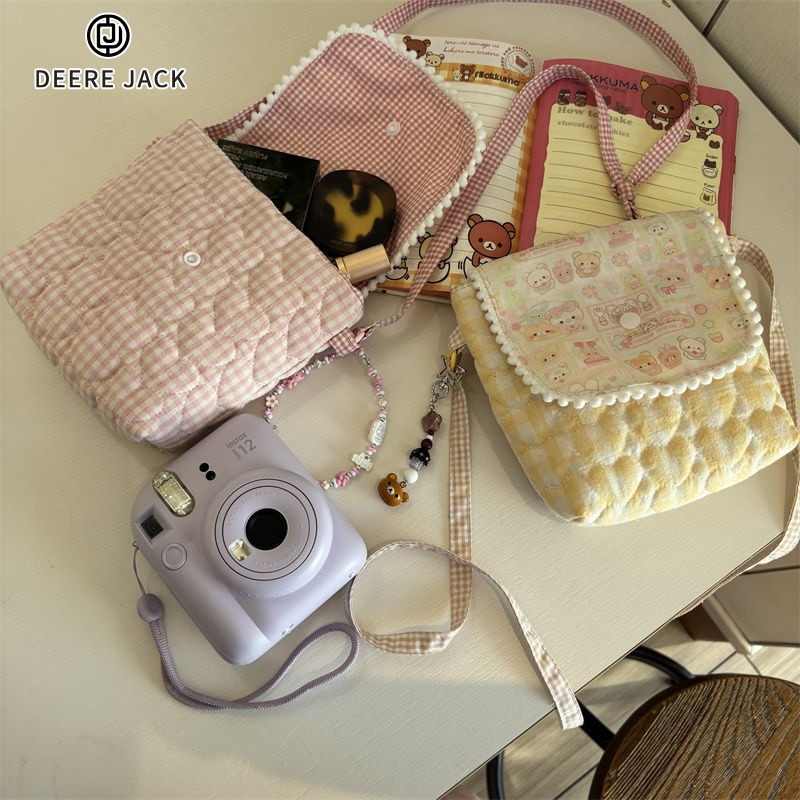 DEERE JACK Dễ thương Gấu Polaroid máy ảnh Túi vai Crossbody chống va ...