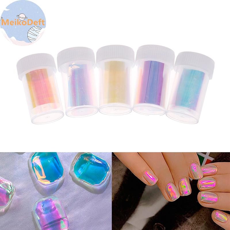 MeikoDeft Nail Art Aurora Ice Cube Cellophane Lớn Nhiều Màu Sắc Chuyển ...