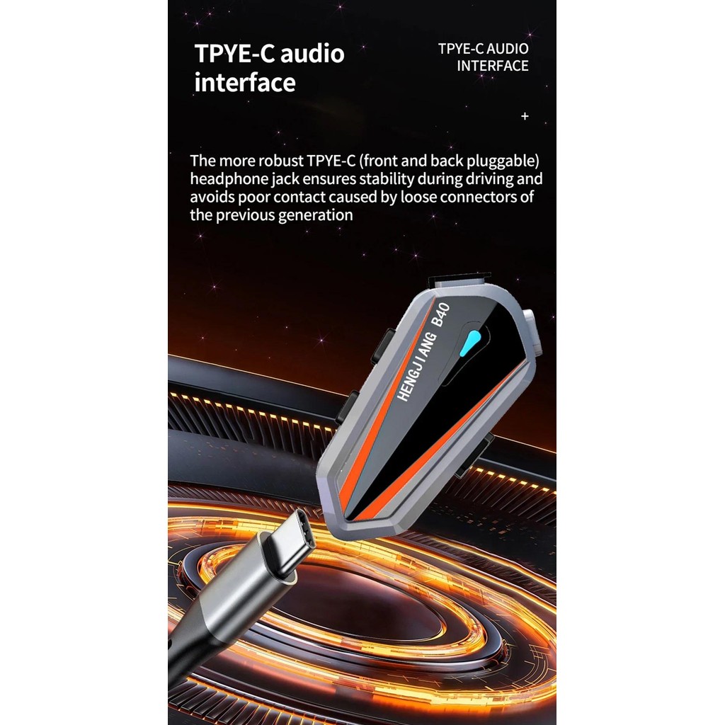 1 / 2X B40 Xe Máy Bluetooth Liên Lạc Cho 2 Rider BT 5.3 Bộ Đàm Không ...