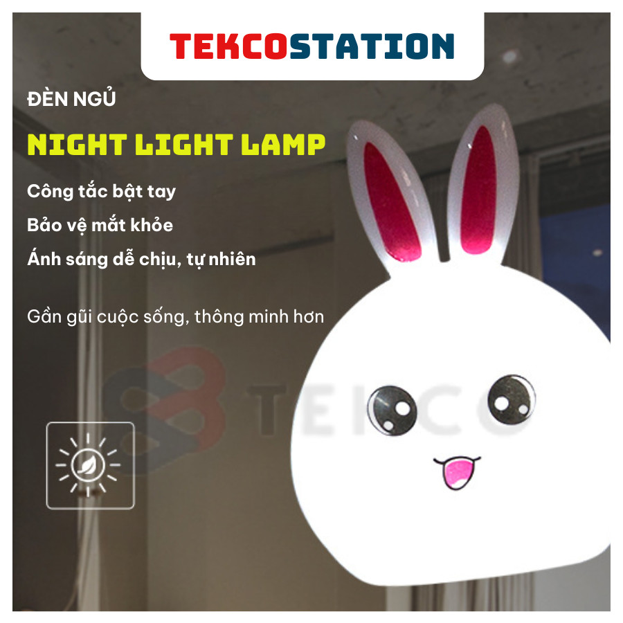 Đèn Ngủ Hình Thỏ - Đèn Ngủ LED Hình Thỏ Cắm Điện Mini | Shopee Việt Nam