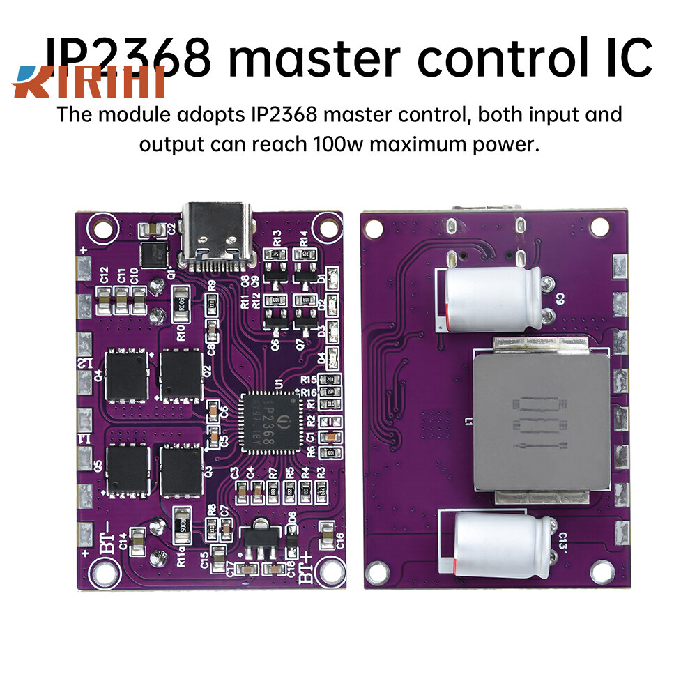 RIRIHI IP2368 Mô-đun sạc nhanh công suất cao hai chiều 100W Mô-đun sạc nhanh Buck-Boost Loại C ...