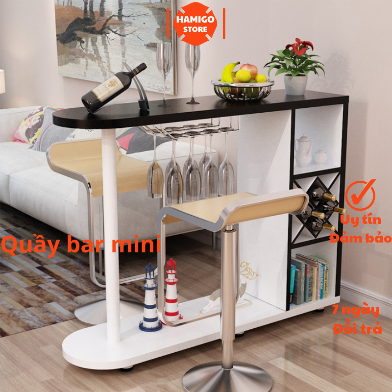Bộ Quầy Bar Mini Tại Nhà Phong Cách Châu Âu Khay Để Ly Giá inox Chất ...