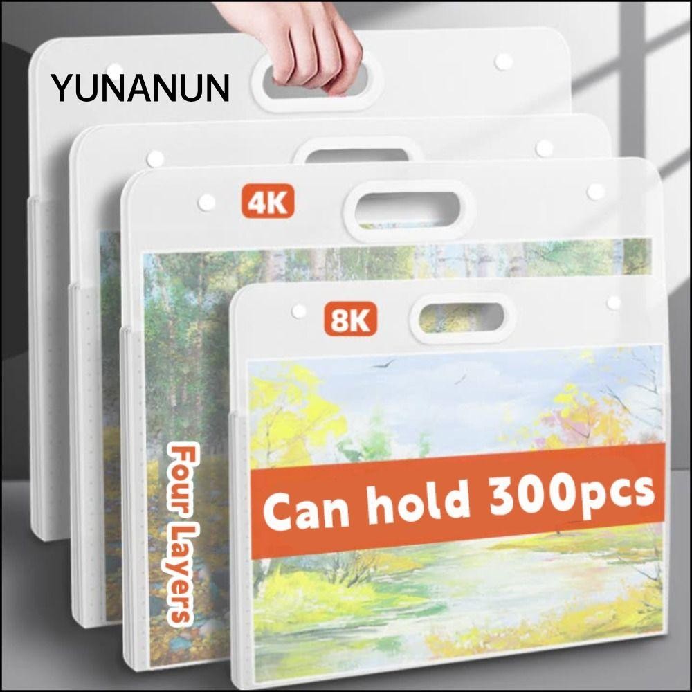 Túi đựng giấy vẽ tranh YUNAUN, Thư mục tập tin A2 / A3 / A4 chống nước, Túi vẽ di động 4K / 8K ...