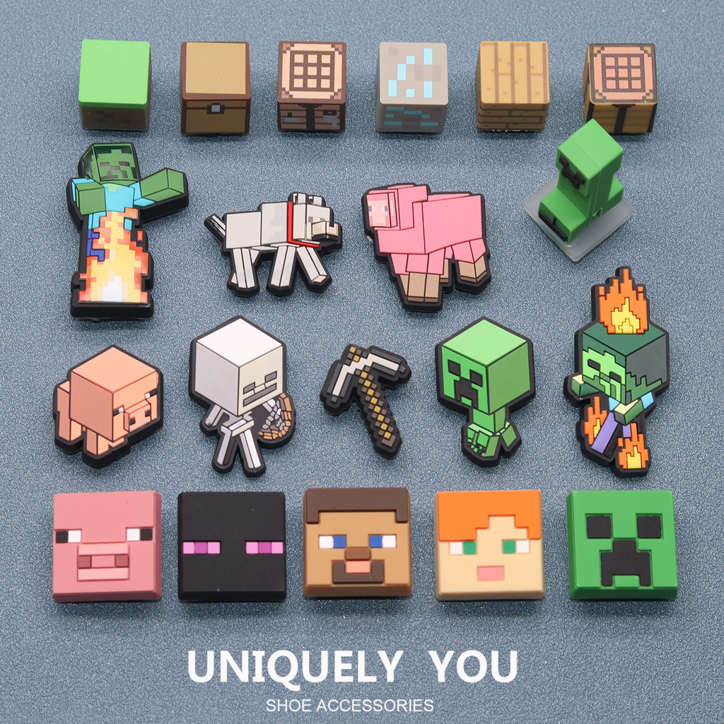 Shoe Charms Minecraft series Đáng Yêu DIY shoe buckle Giày Quyến Rũ ...