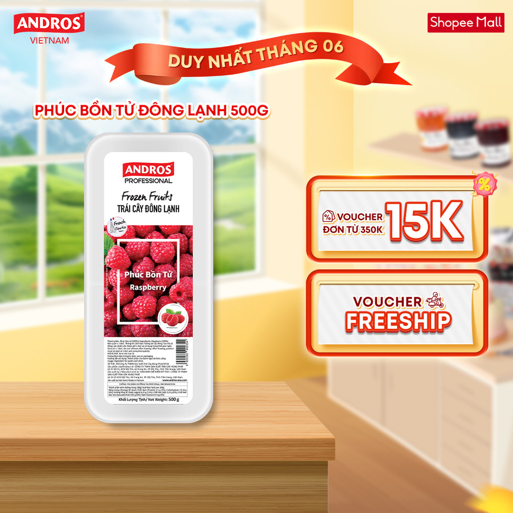 [Chỉ giao HCM] ANDROS - Phúc bồn tử đông lạnh (Frozen Raspberry) - Trái ...