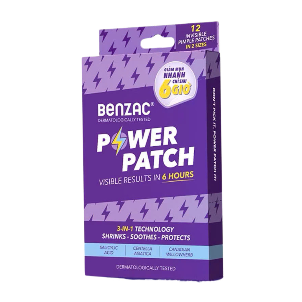 Miếng Dán Mụn 3 Trong 1 BENZAC Power Patch – 12 Miếng | Có Salicylic ...