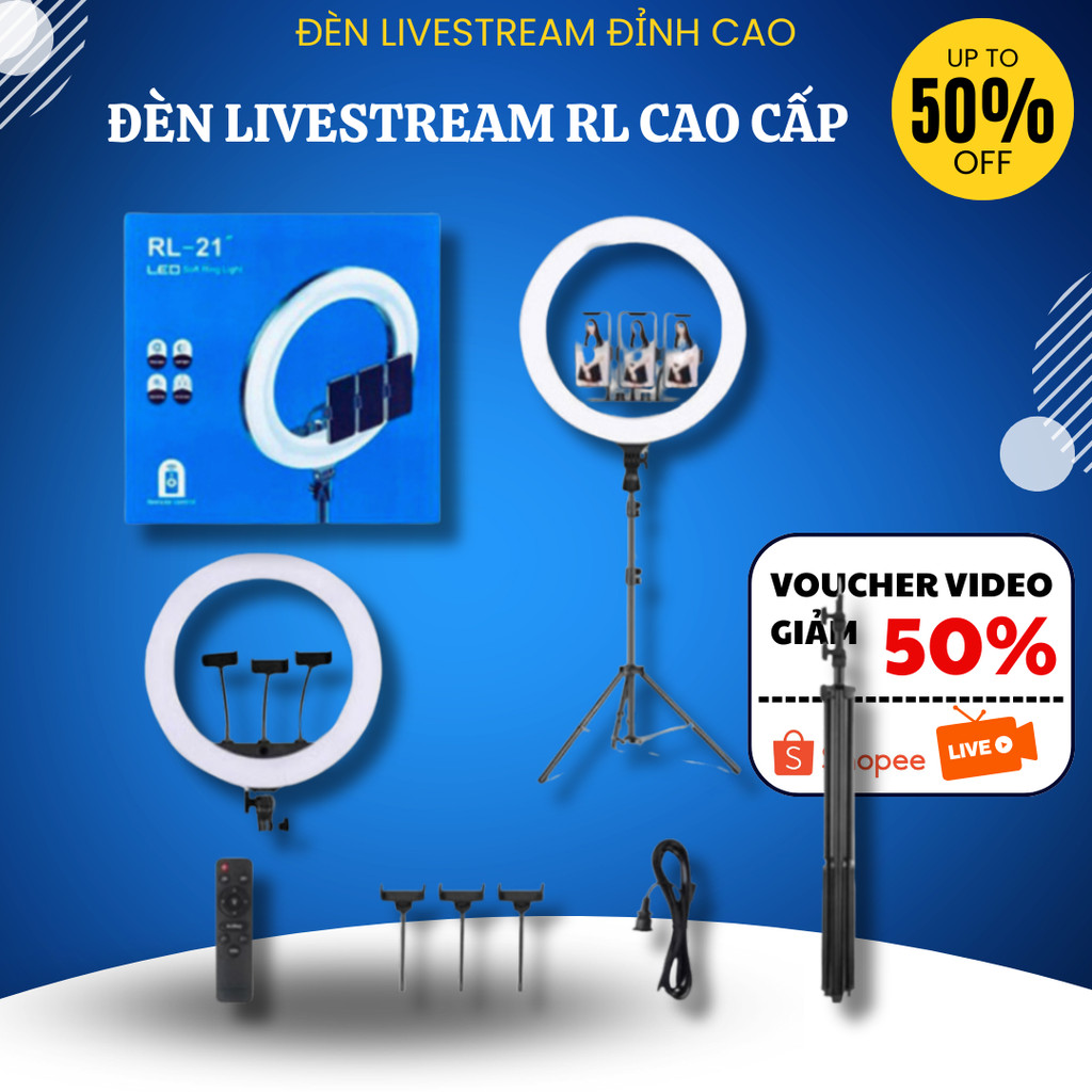 Đèn livestream size 26 30 33 36 45 54 siêu sáng bán hàng chuyên nghiệp RL14 RL18 RL21 kèm chân ...