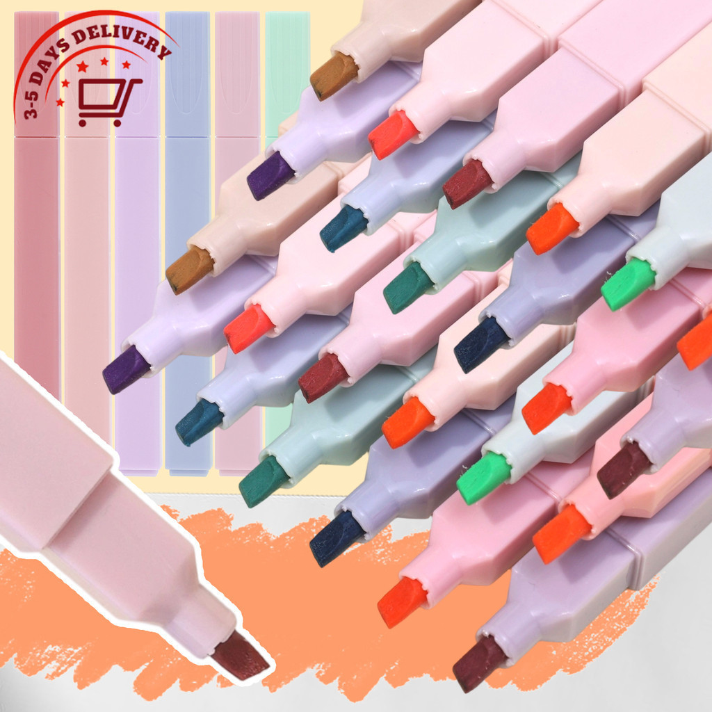 [GIAO HÀNG 3-5 NGÀY] Bộ 6 / 12 Cái Pastel Highlighters Set Kawaii Glow ...