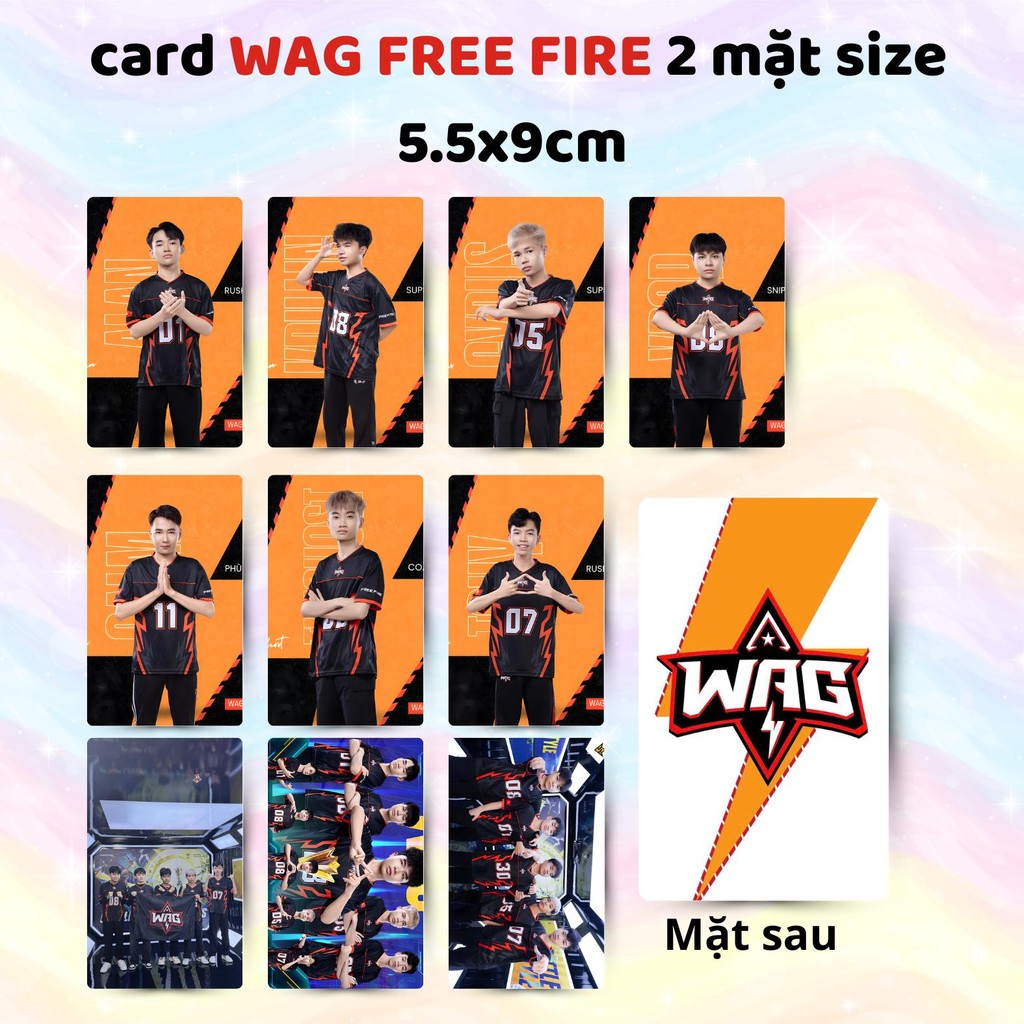 Card Wag ff 2 mặt bo góc size 5.5x9cm | Shopee Việt Nam
