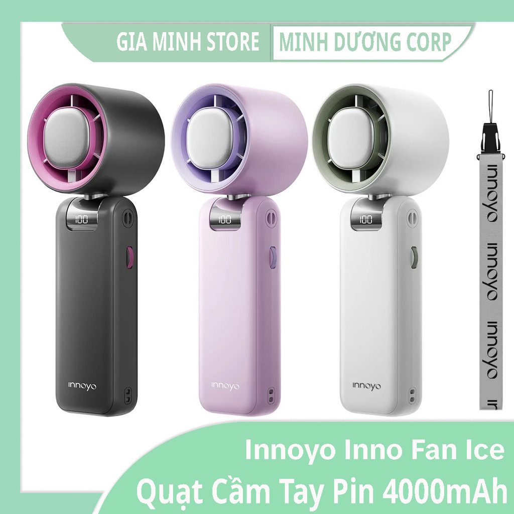Quạt Cầm Tay INNOYO Inno Fans Ice - Gấp Gọn - Pin 4000mAh - Sạc Type C ...