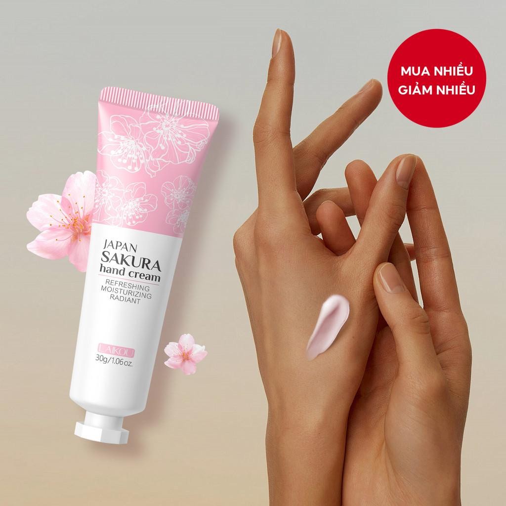 LAIKOU Japan Sakura Hand Cream Repair Ro ugh Skin Nourishing Whitening ...