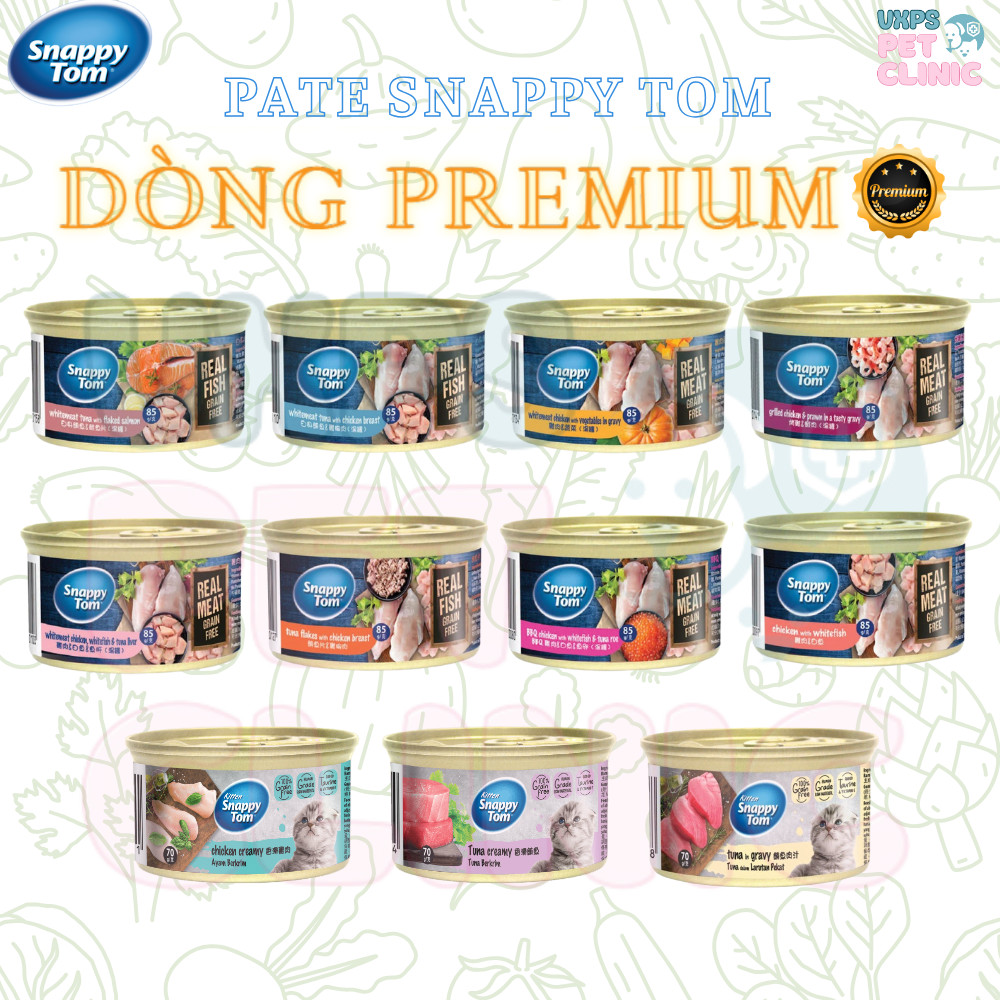Pate Snappy Tom Lon Premium Lon 70g 85g – Hương Gà, Cá Ngừ, Tôm – Thơm ...