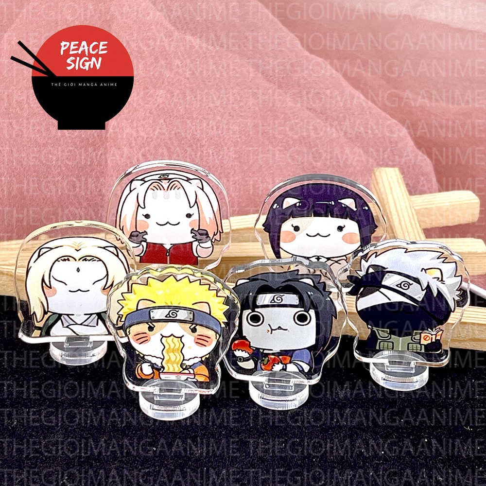 (3cm) Standee NARUTO MÈO NEKO mô hình chibi acrylic standee anime mica ...