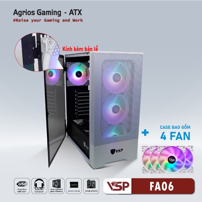 Case FA06 trắng (ATX) | Shopee Việt Nam